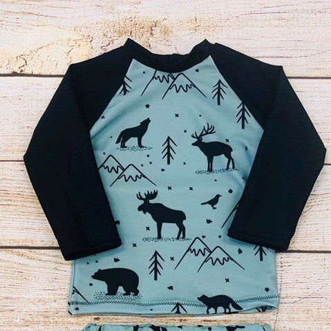 Wild Mountain Sage Rash Guard – Bare Necessities Kids